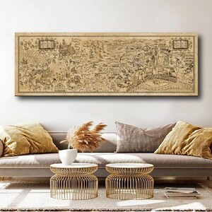 Harry World Map Canvas Poster Print, Map Digital, Magical World Wall ...