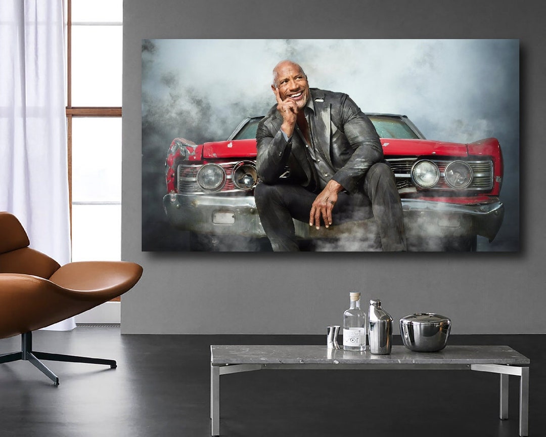 Dwayne Johnson Canvas Poster, Fast and Furious Movie Poster, Gift for ...