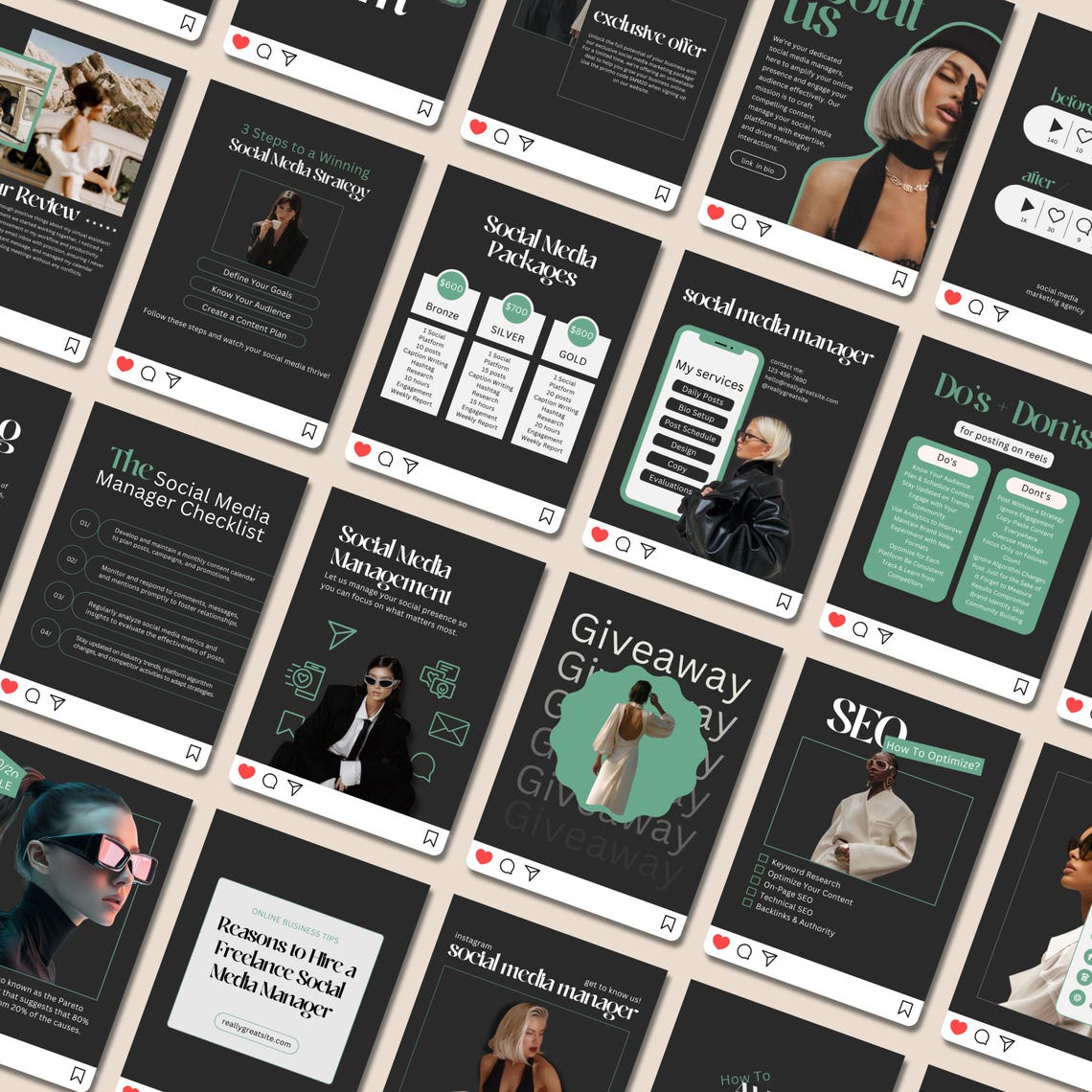 Social Media Manager Templates, SMM Bundle, SMM Planner, Canva Editable ...