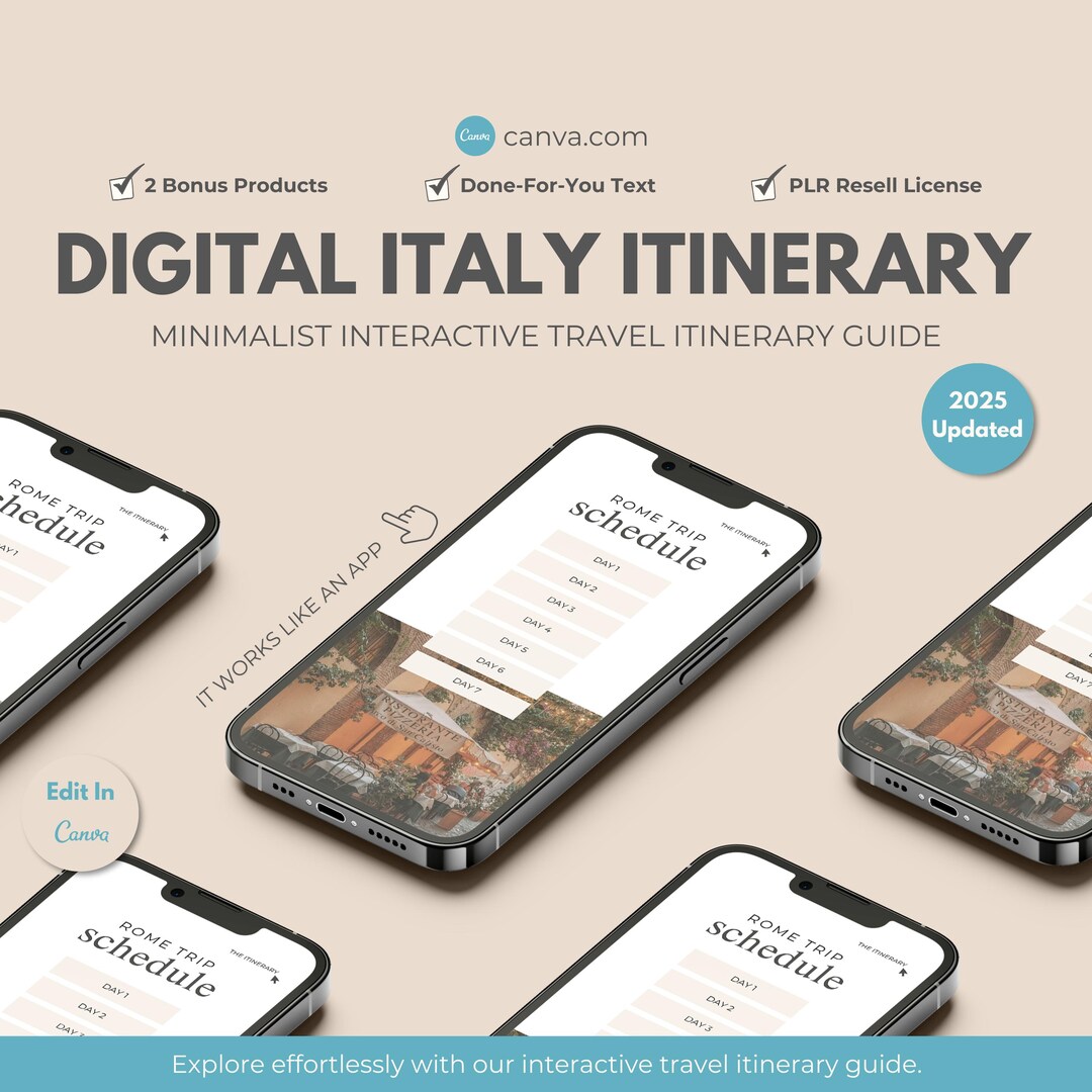 Digital Travel Guide, Itinerary Template, Travel Interactive Guide ...