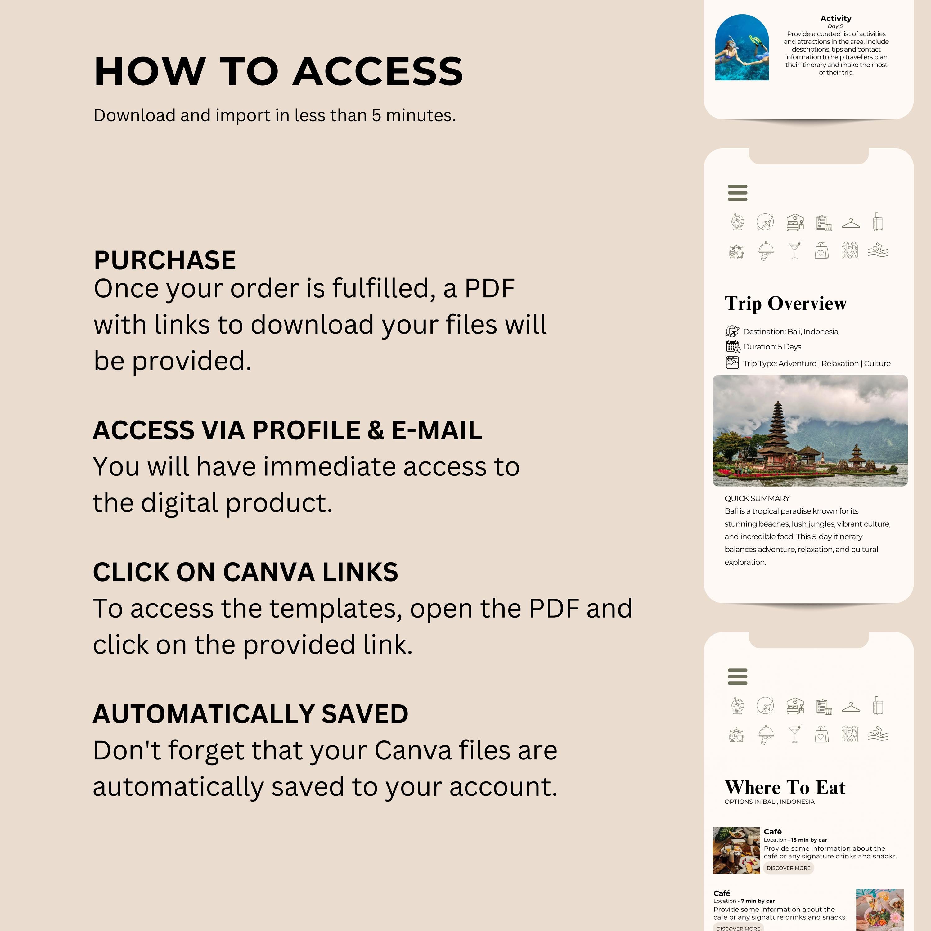 Interactive Digital Travel Guide | Customizable Canva Itinerary ...