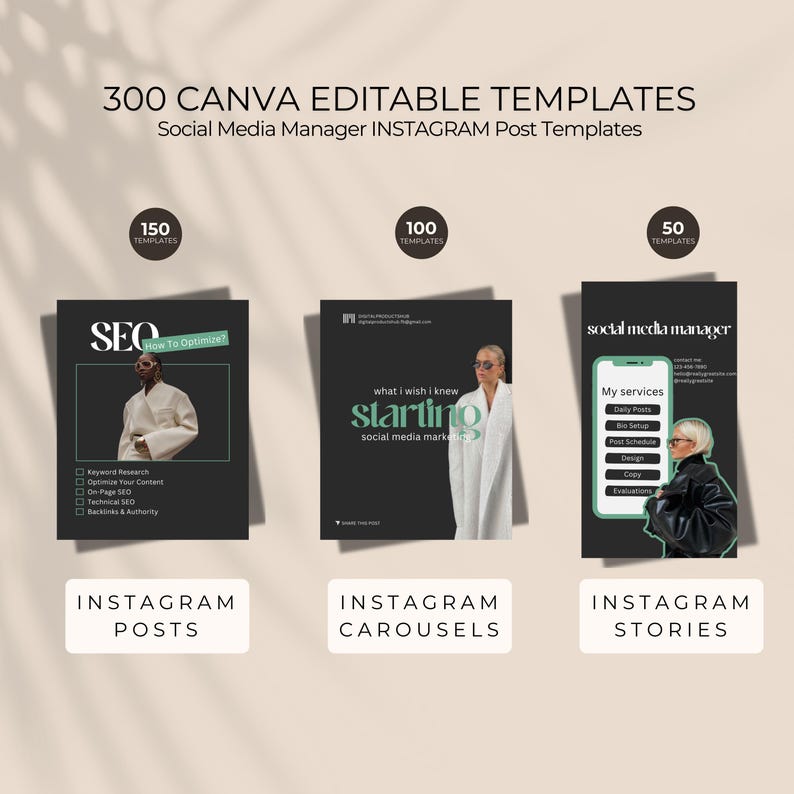 Social Media Manager Templates, SMM Bundle, SMM Planner, Canva Editable ...