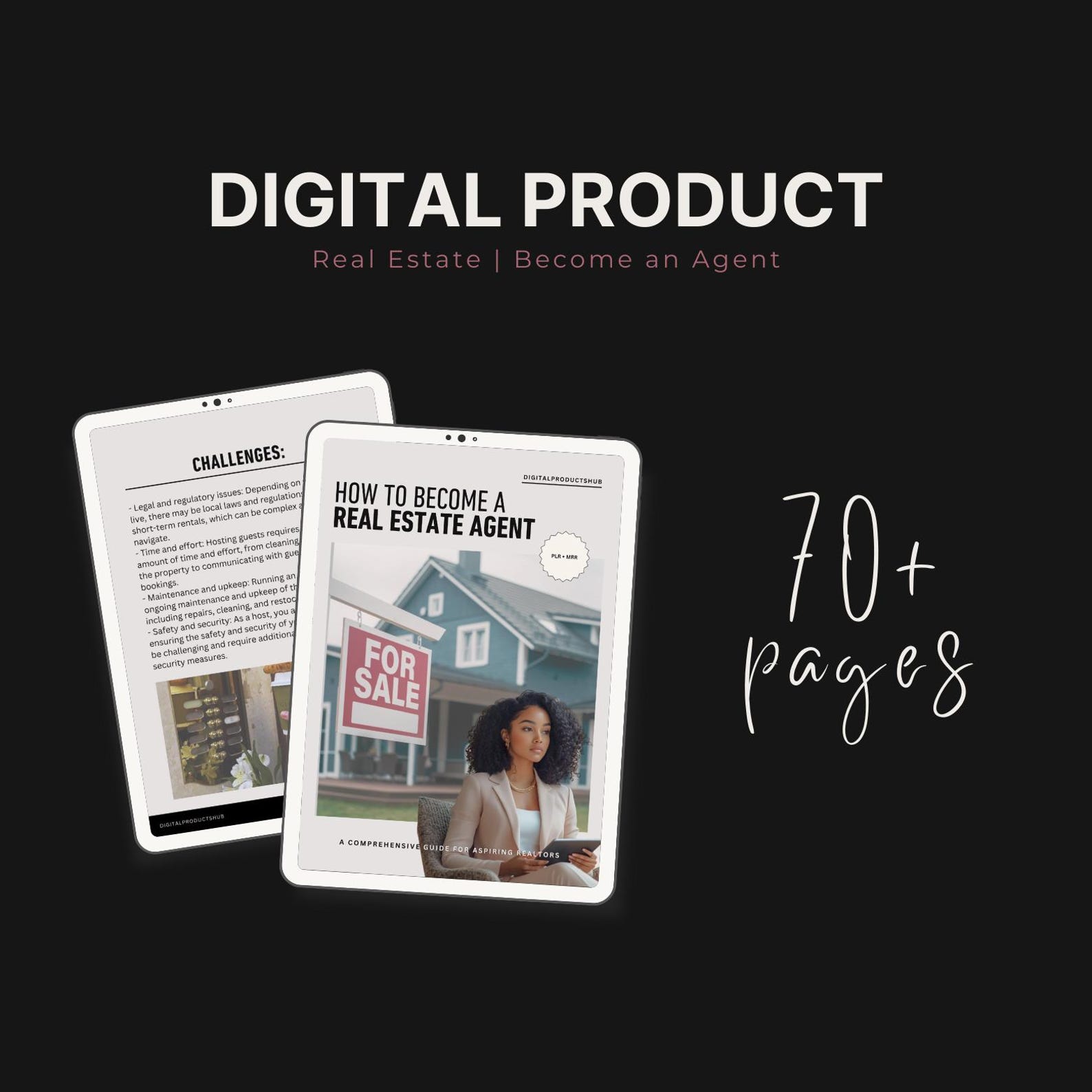 How to Become Real Estate Agent Guide: Real Estate PLR MRR, Side Hustle Real Estate Guide 2025 ...