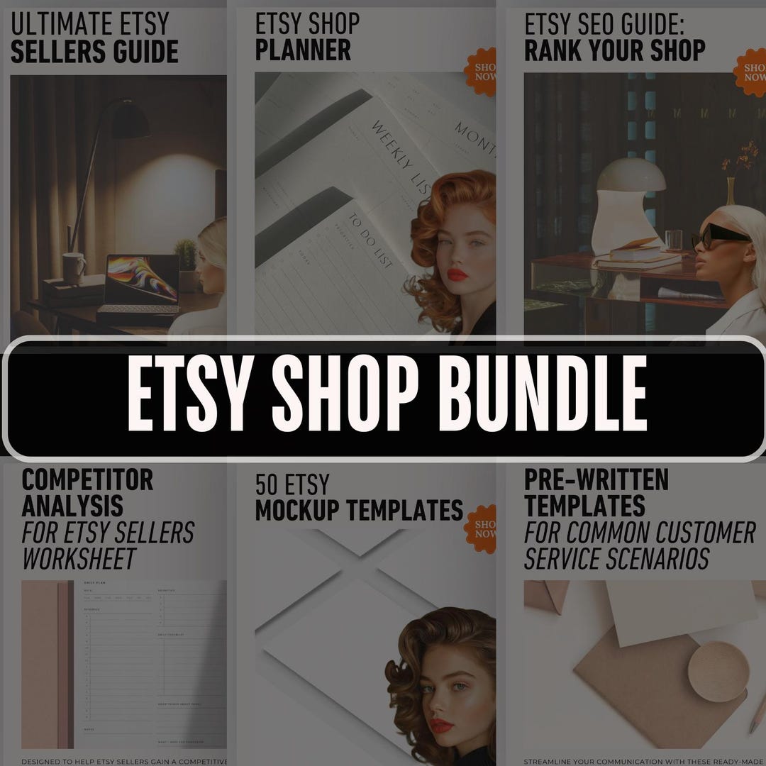 Etsy Store Bundle | Etsy Guide, Planner, SEO Tips, Competitor Analysis ...