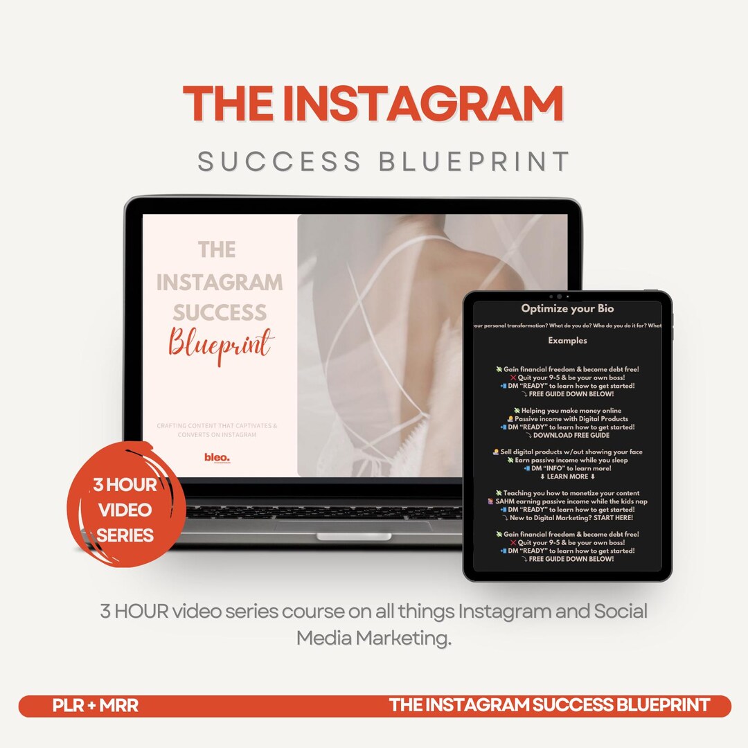 Instagram Success Growth Blueprint Mini Audio Course MRR and PLR Grow ...