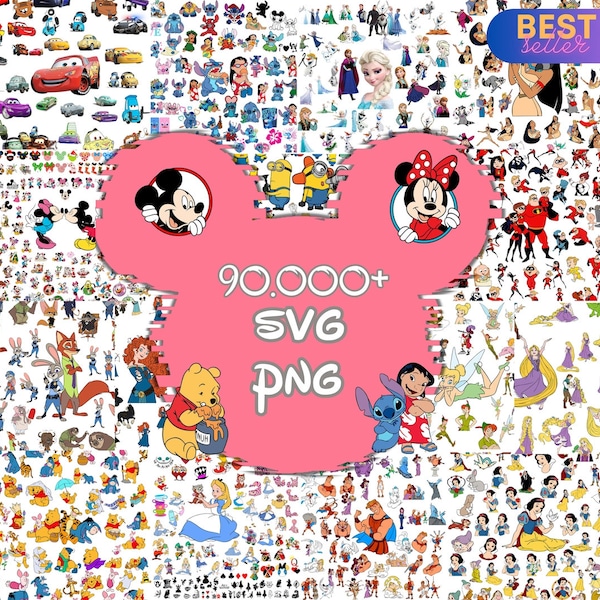 Disney svg bundle - Etsy