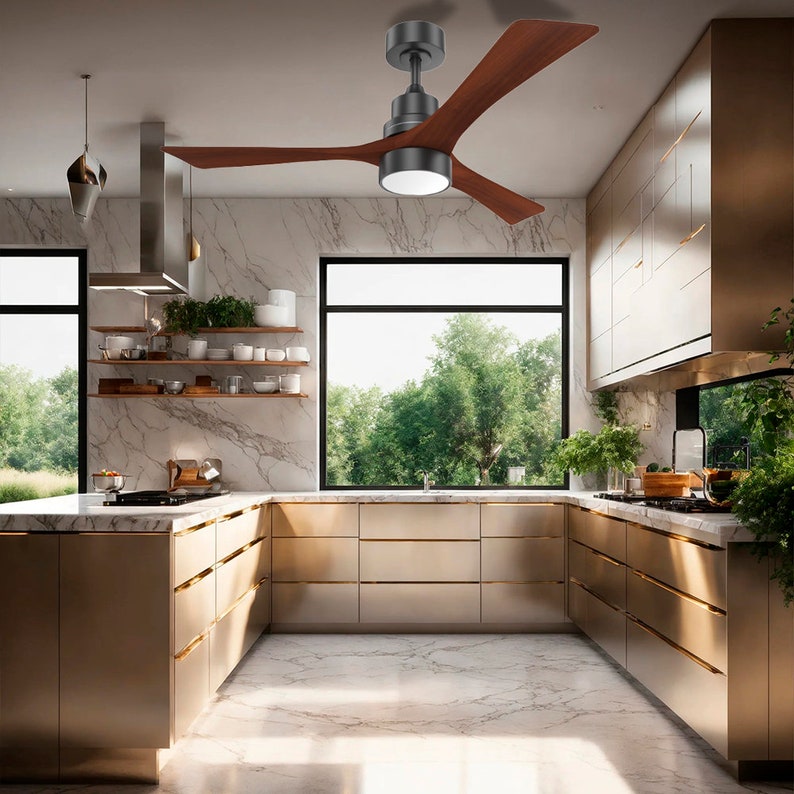 48″ceiling Fan With Light Modern Pendant Light Downrod Ceiling Fans ...
