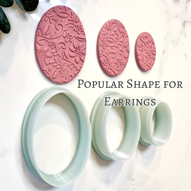 Oval Clay Cutters Set Cutter for Clay Oval Earrings Craft Tool Polymer Clay Supply Basic Shape ...