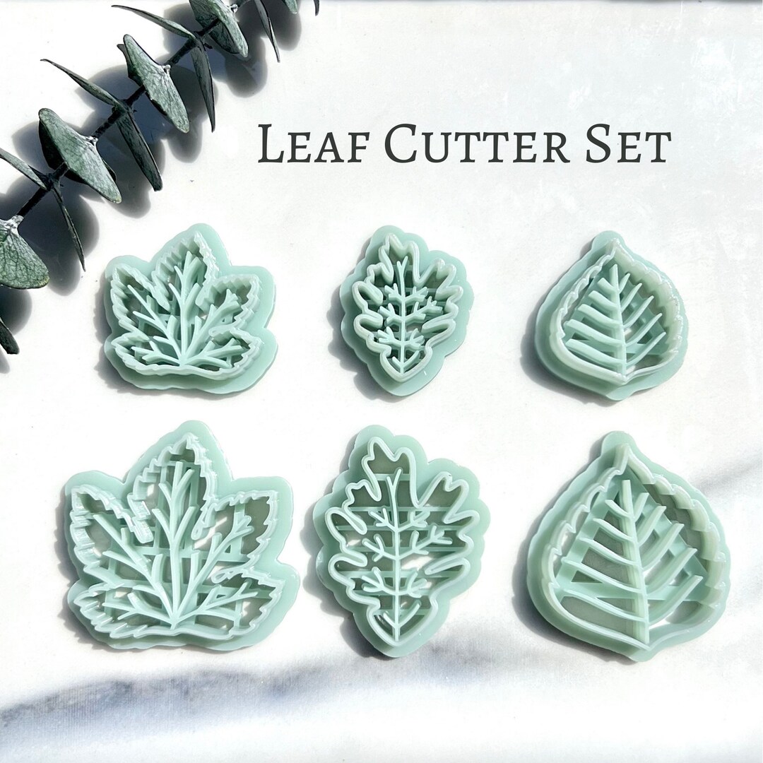 Leaf Clay Cutter Set Embossed Detail Cutters for Polymer Clay Leaves ...