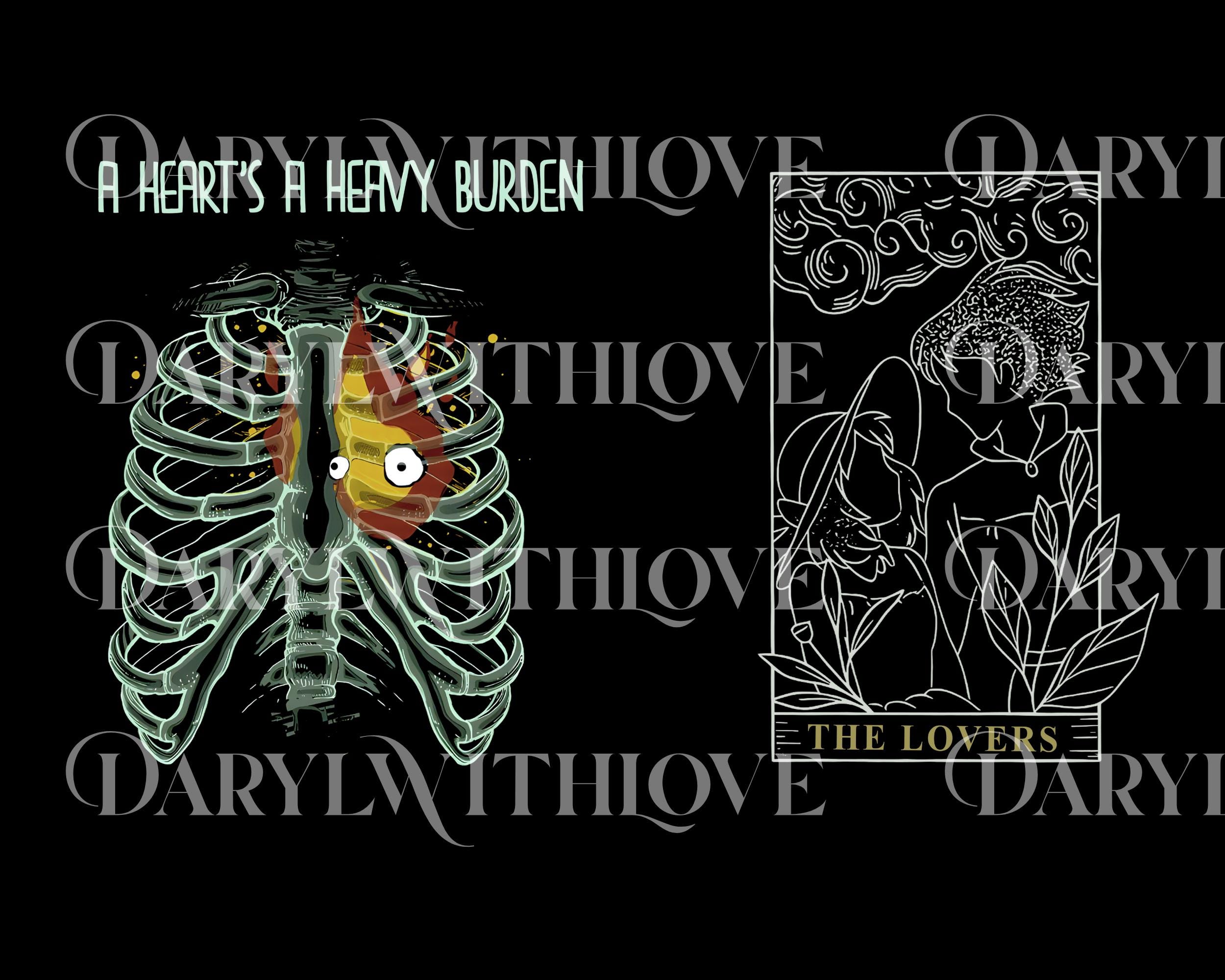 A Heart's A Heavy Burden 2 Sided PNG File, Howls Moving Castle PNG ...