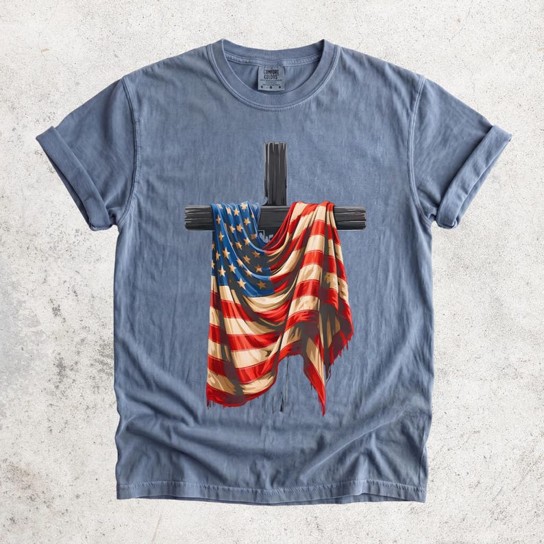 American Flag Cross Christian PNG, Faith Digital Download, Religious ...