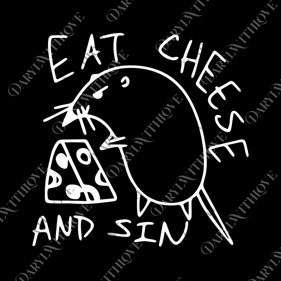 Eat Cheese and Sin Svg, Favorite Sticker on A Svg, Svgs for Fun ...