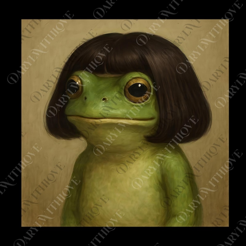 Frog in Wig - Etsy