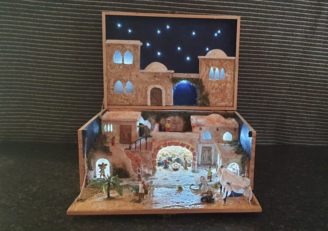 Handmade Nativity Scene in a Wine Box. - Etsy