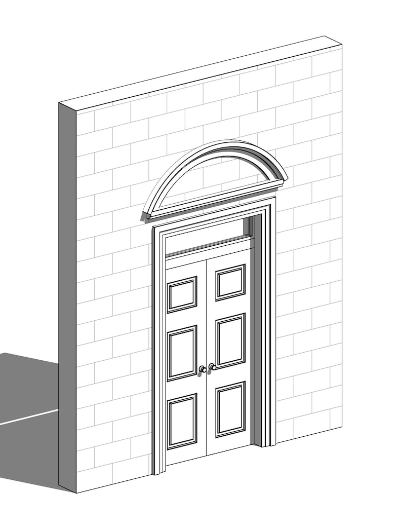 Parametric Classical Door Family Revit 2025 | Adjustable Architectural ...