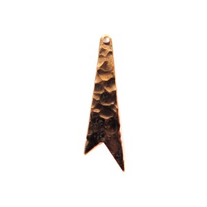 Shiny Rose Gold Plated Hammer Textured Drop Charm 8X V331 - Etsy