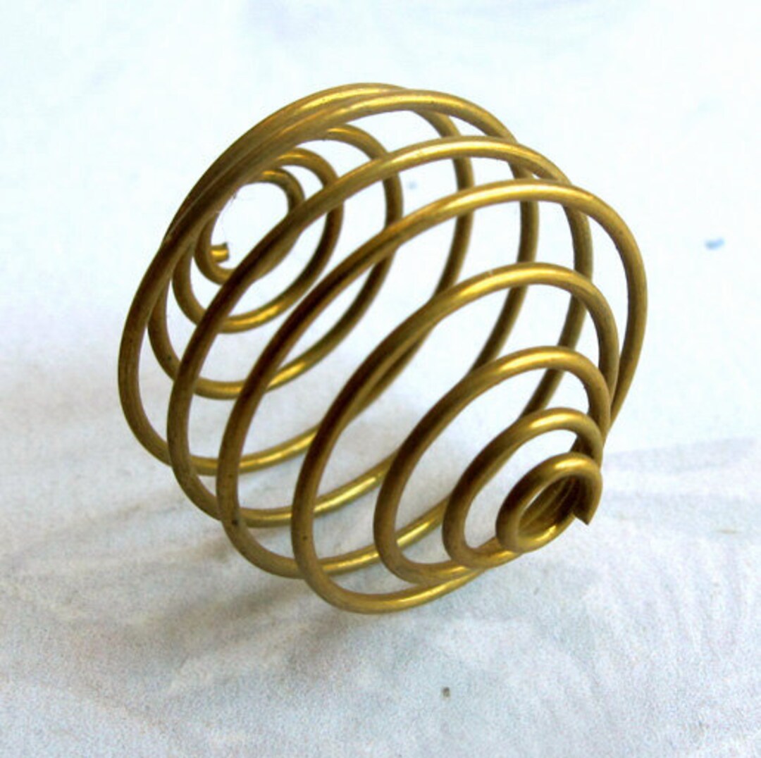 Vintage Brass Spiral Coil Cage Charms 8X V275 - Etsy