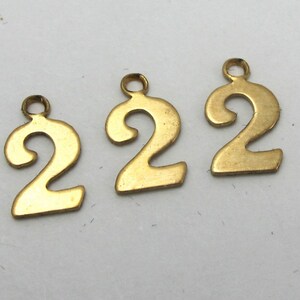 Raw Brass Number 0 Charms (10X) (A529) - Etsy
