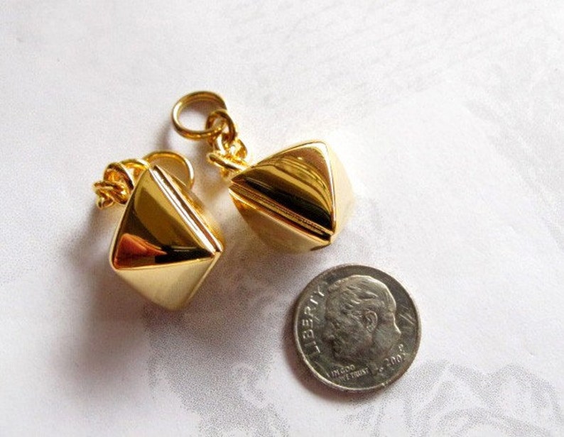 Gold Plated Metal Rhinestone Key Chain Pendants (2X) (J552) - Etsy