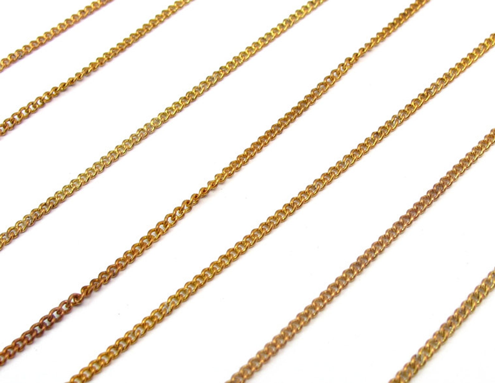 Yellow / Orange Brass Curb Chain Soldered 10 Feet CP238 - Etsy