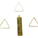 Tiny Goldplated Triangle Shape Wire Charms (12x) (K228-C) - Etsy