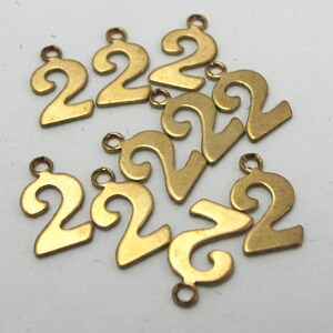 Raw Brass Number 0 Charms (10X) (A529) - Etsy