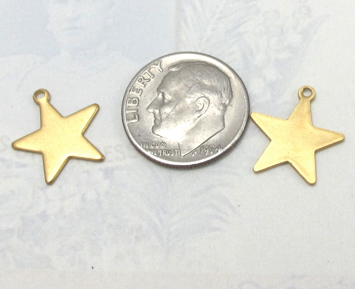 Brass Engraving Star Charms 16X M784 - Etsy