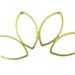 Large Raw Brass Pointed Oval Shape Wire Charms 24x K219-A - Etsy