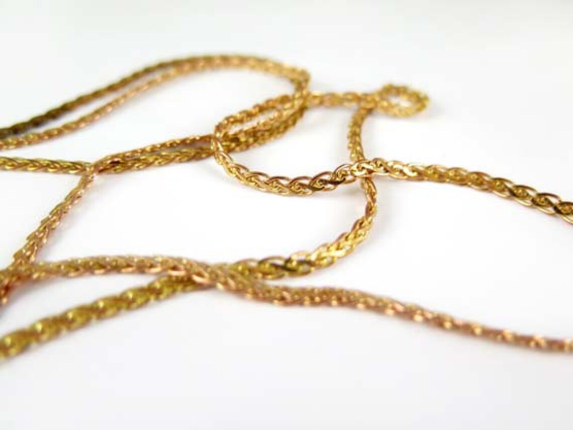 Unique Vintage Shiny Brass Pretzel Chain 4 feet CP228 | Etsy