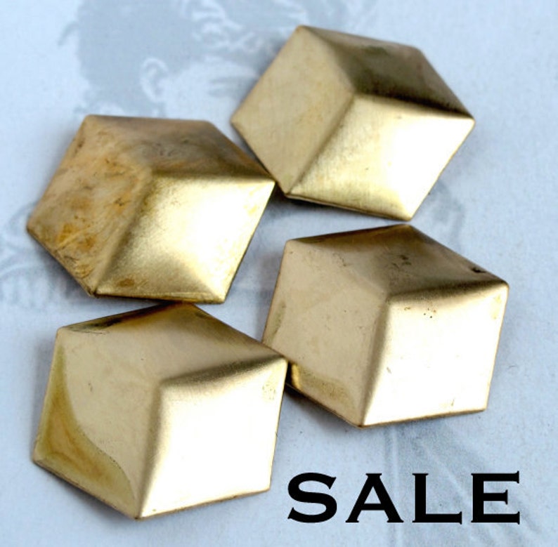 Brass Geometric Square Cube Charms / Pendants 8X V326 SALE - Etsy