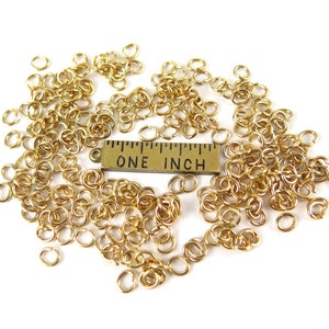 Gold Plated 4x5mm Oval Jump Rings 12 Grams approximately - Etsy