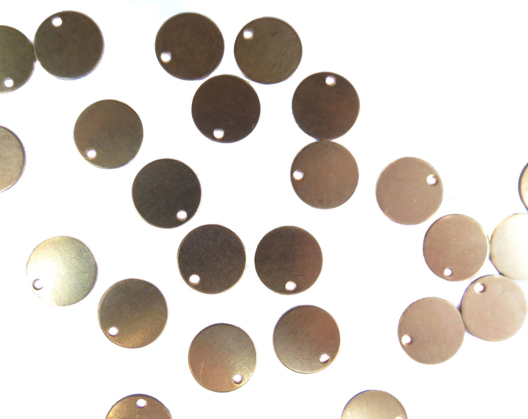 Raw Brass Engraving Circle Charms With Hole 9.5mm 12X - Etsy Australia