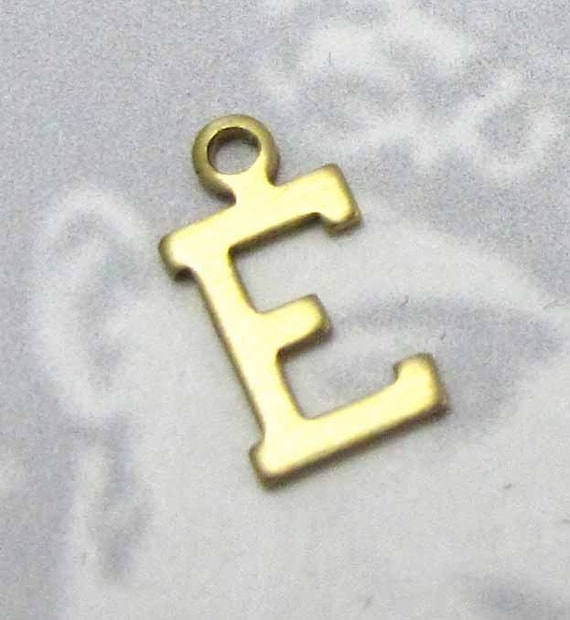 Raw Brass Letter E Charms 10X A504 | Etsy