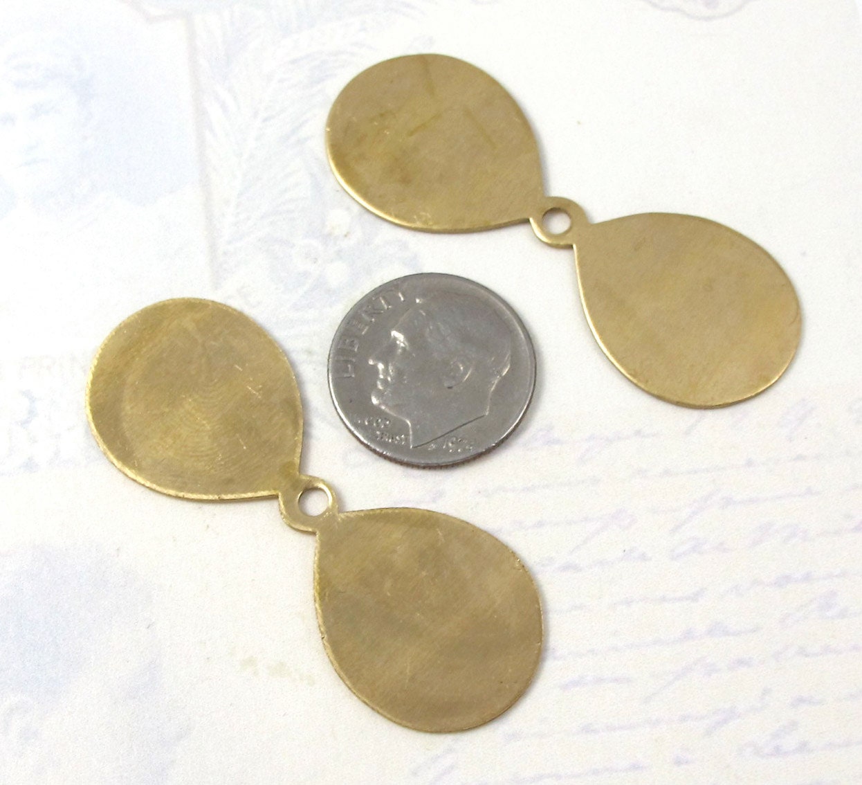 Brass Propeller / Fan Blade / Flower Petal Engraving Pendants (8X ...