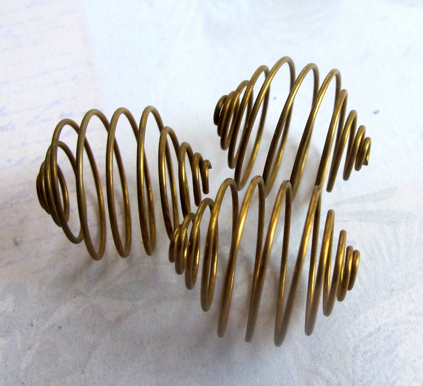 Vintage Brass Spiral Coil Cage Charms 8X V275 - Etsy
