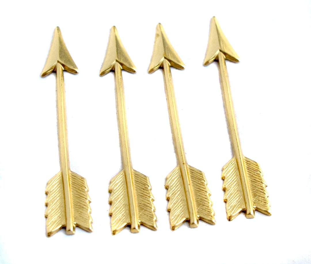 Brass Arrow Charms (4X) (M719-A) - Etsy