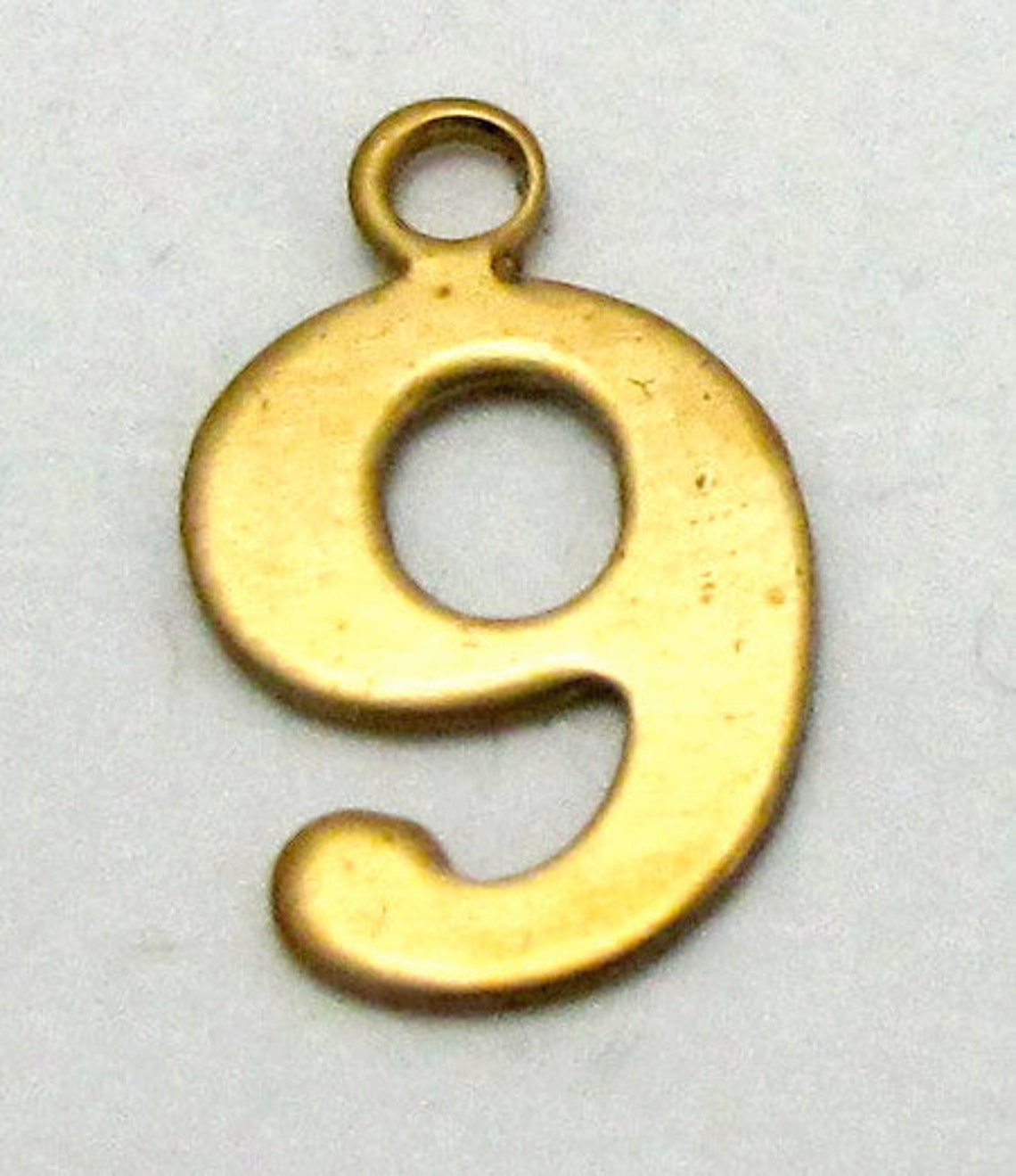 Raw Brass Number 9 Charms (10X) (A536) - Etsy