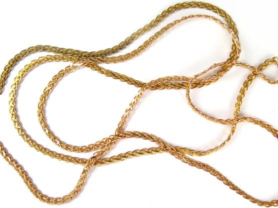 Unique Vintage Shiny Brass Pretzel Chain 4 feet CP228 | Etsy
