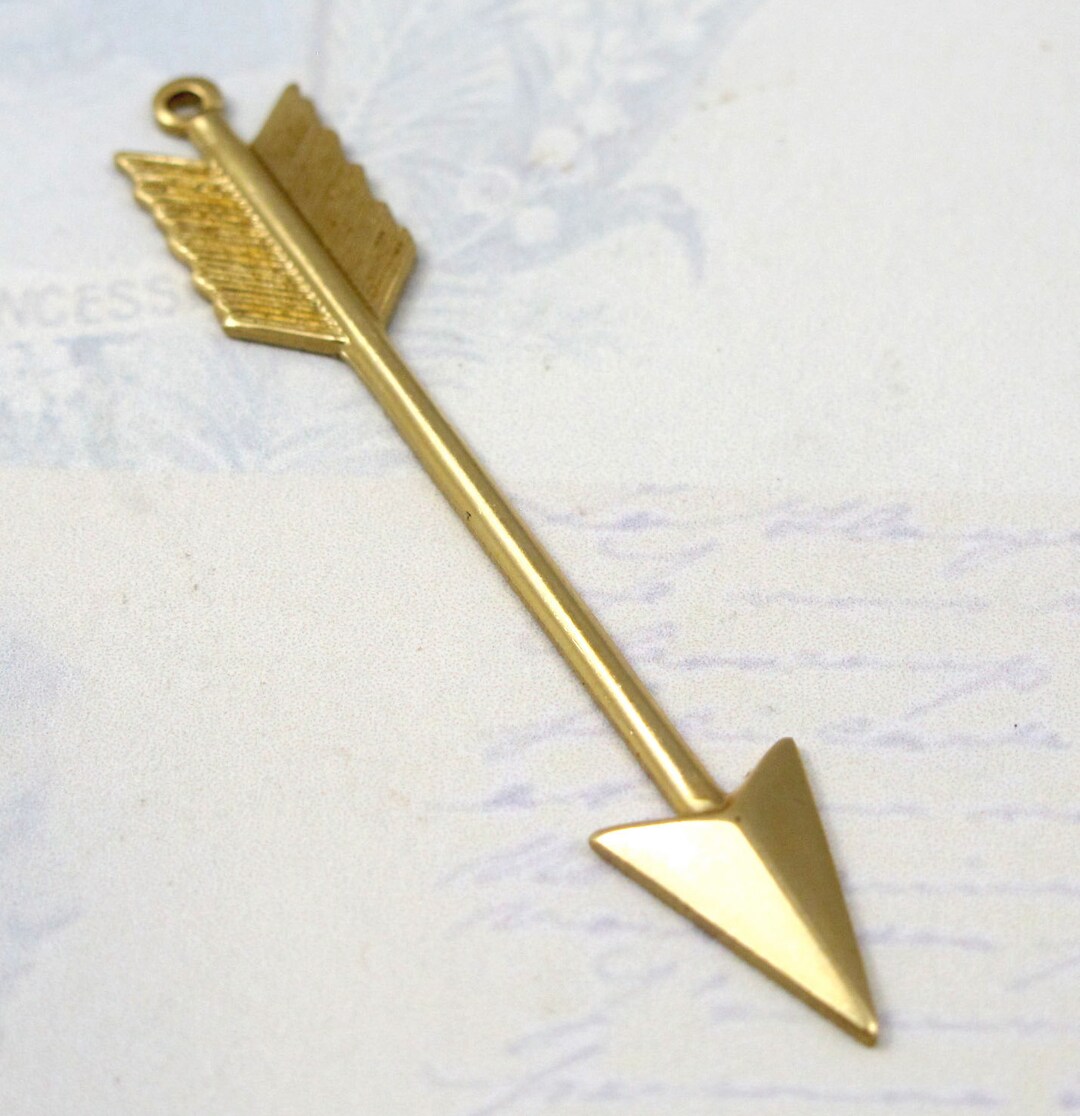Brass Arrow Pendants (2x) (M798-A) - Etsy