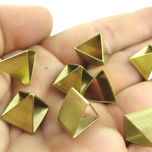 Raw Brass Tapered Pyramid Triangle Tube Charms 6x K104-A - Etsy