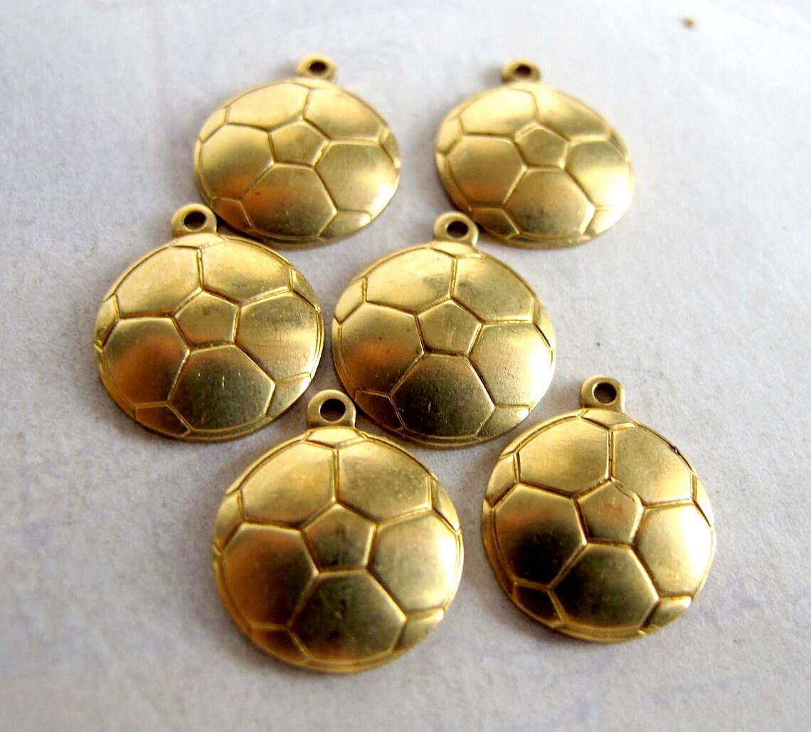 Brass Soccer Ball Charms (8X) (M747) - Etsy