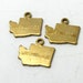 Engraved Tiny Raw Brass Washington State Charms 6X A446-A - Etsy