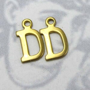 Raw Brass Letter D Charms (10X) (A503) - Etsy