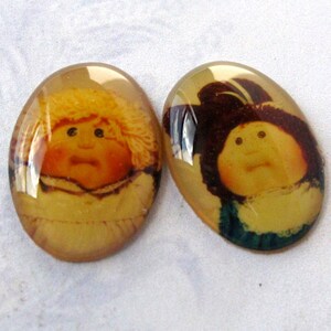 Vintage Plastic With Resin Cabbage Patch Kids Cabochons 8X CB527 - Etsy