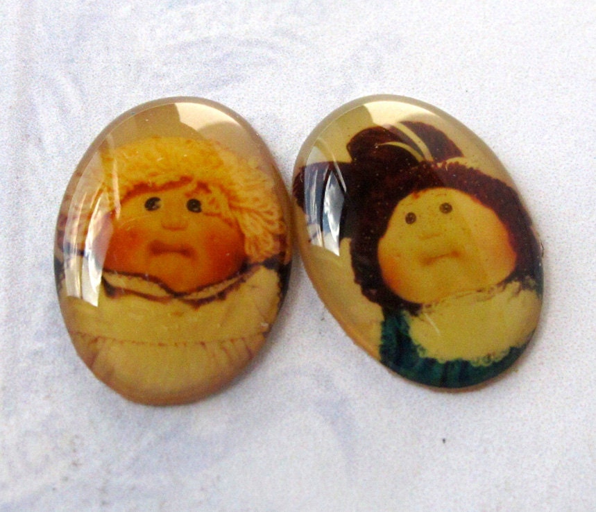 Vintage Plastic with Resin Cabbage Patch Kids Cabochons 8X | Etsy