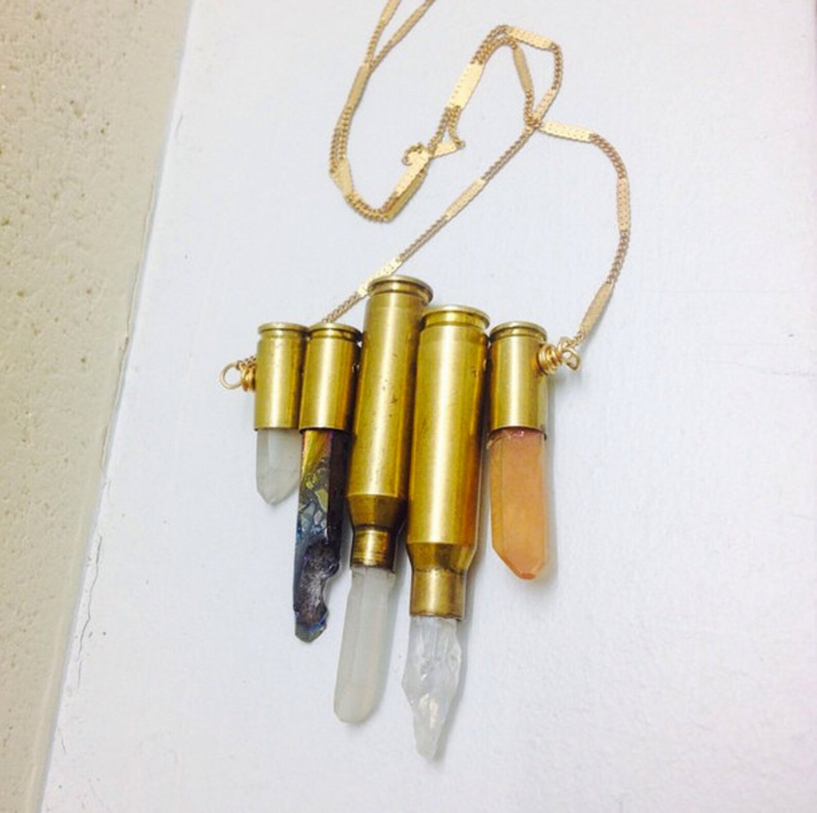 Electroplated Titanium Coated Rough Quartz Beads Golden | Etsy