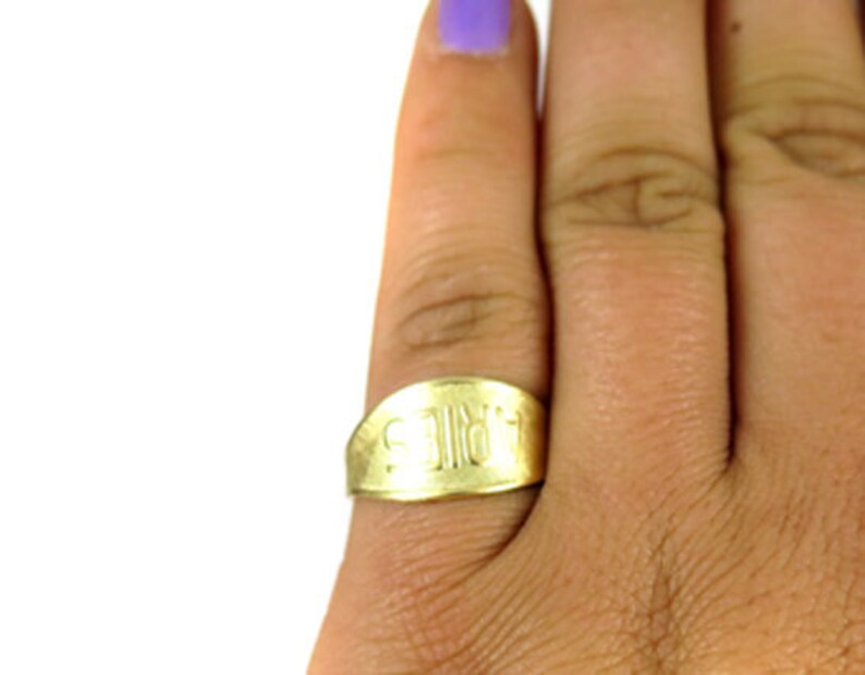 Raw Brass Astrological Sign Ring GEMINI One Size Fits Most - Etsy