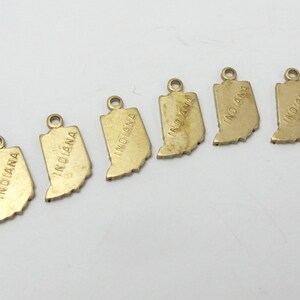 Blank - Tiny Raw Brass Indiana State Charms (6X) (A413-1) - Etsy