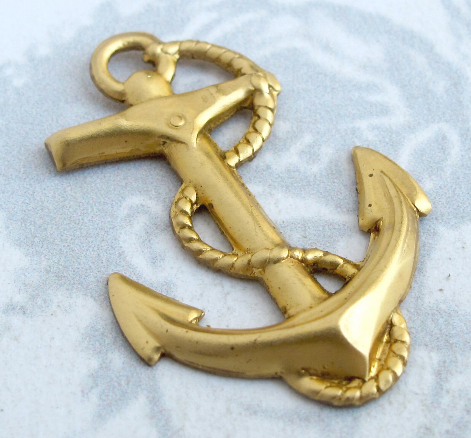 Brass Anchor And Rope Pendants 4X M730 | Etsy