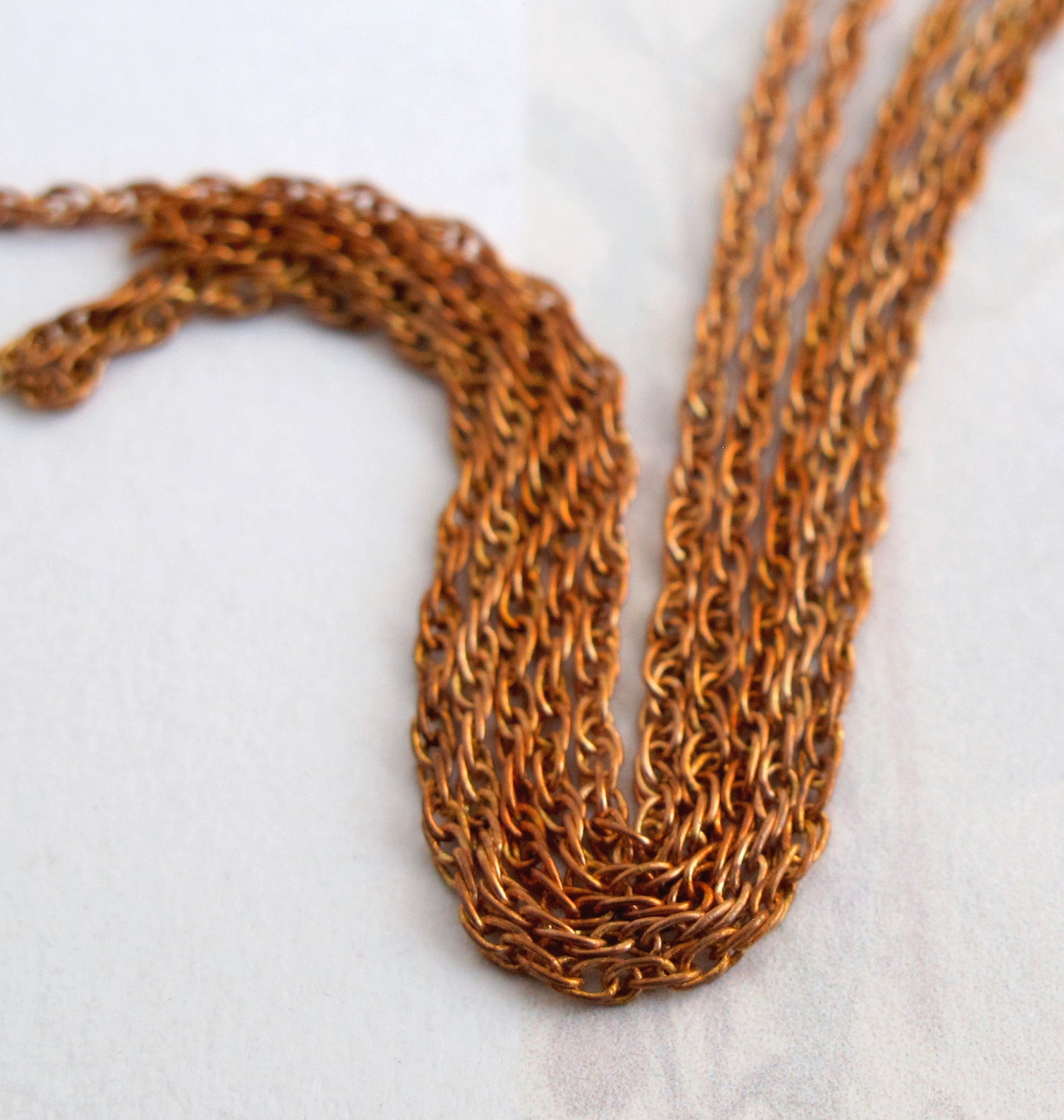 Vintage Red Brass Rope Chain -soldered (5 Feet) (CP213-A) SALE - 25% ...